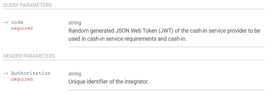 GET Cash-In Service Requirements - Billeroo API